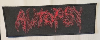 Backpatch superstrip AUTOPSY Logo Rosu - Bestial.ro