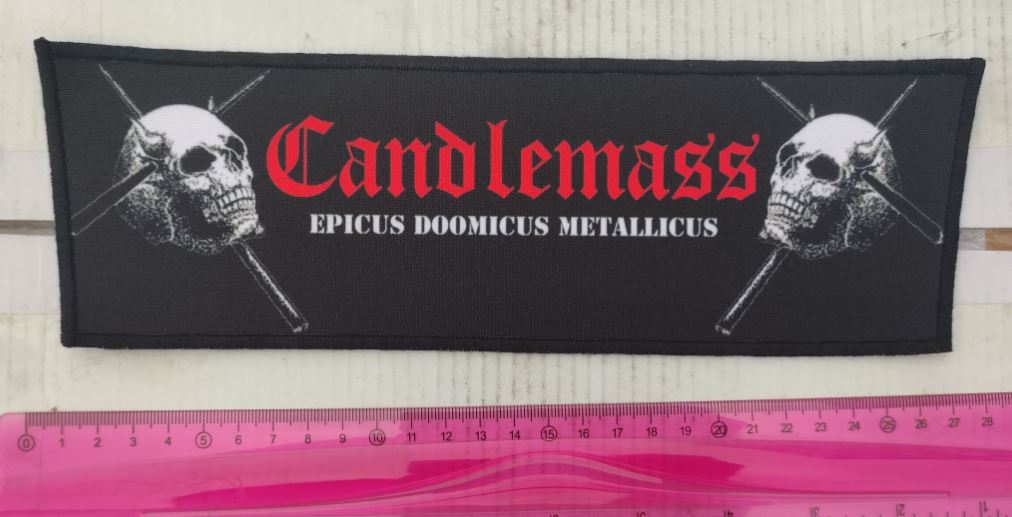 Backpatch superstrip CANDLEMASS Logo - Bestial.ro
