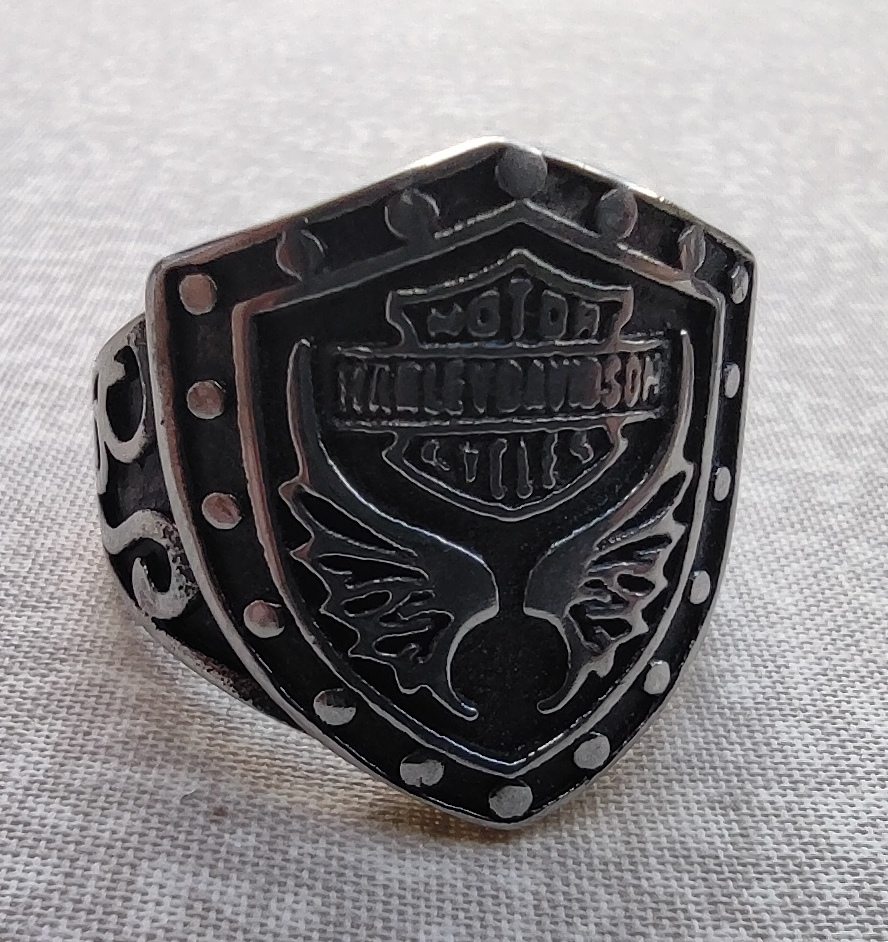 Inel de inox Biker Ring Harley Davidson model 3 BRU 67 - Bestial.ro