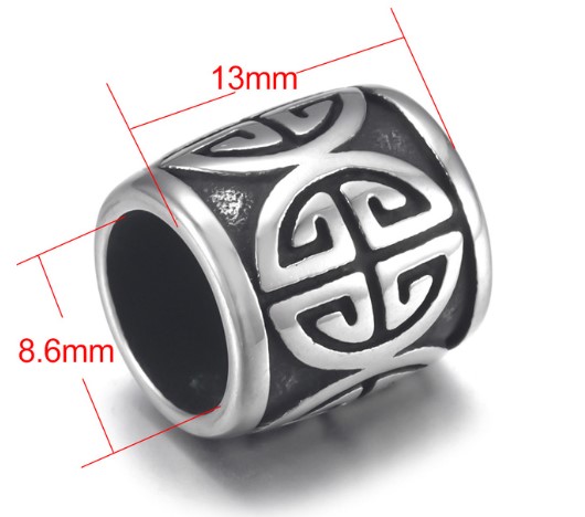 Inel de barba de inox Celtic Cross (JBG) - Bestial.ro