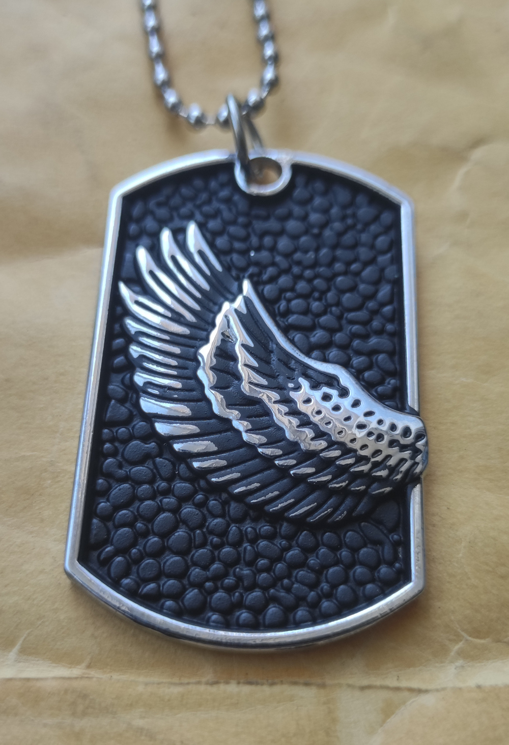 Medalion inox Wing (colectia Motorbike) - Bestial.ro