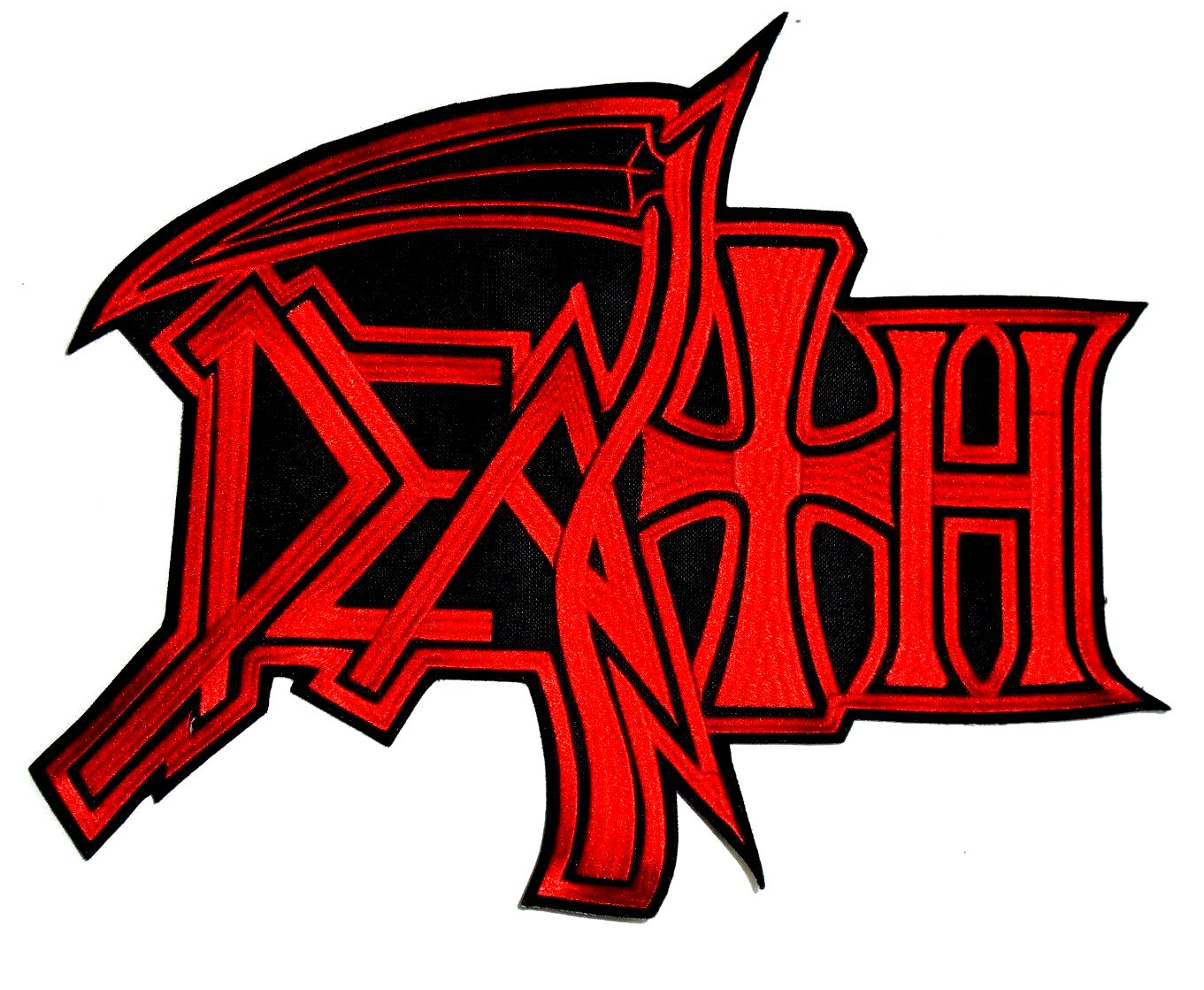 Patch Death Red Logo cut-out (patch brodat) (P-SHK) - Bestial.ro
