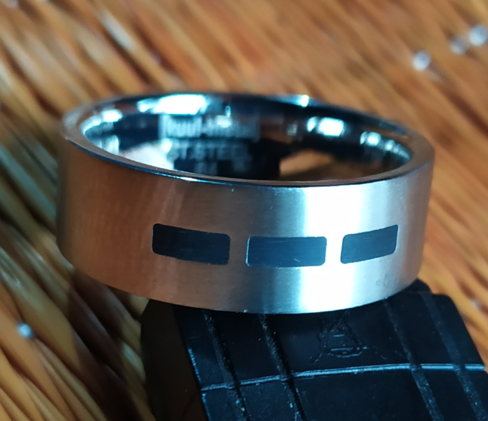 SR402 Inel de inox - 3 lines - Bestial.ro