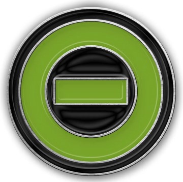 Insigna metalica TYPE O NEGATIVE - Negative Symbol PB095 - Bestial.ro