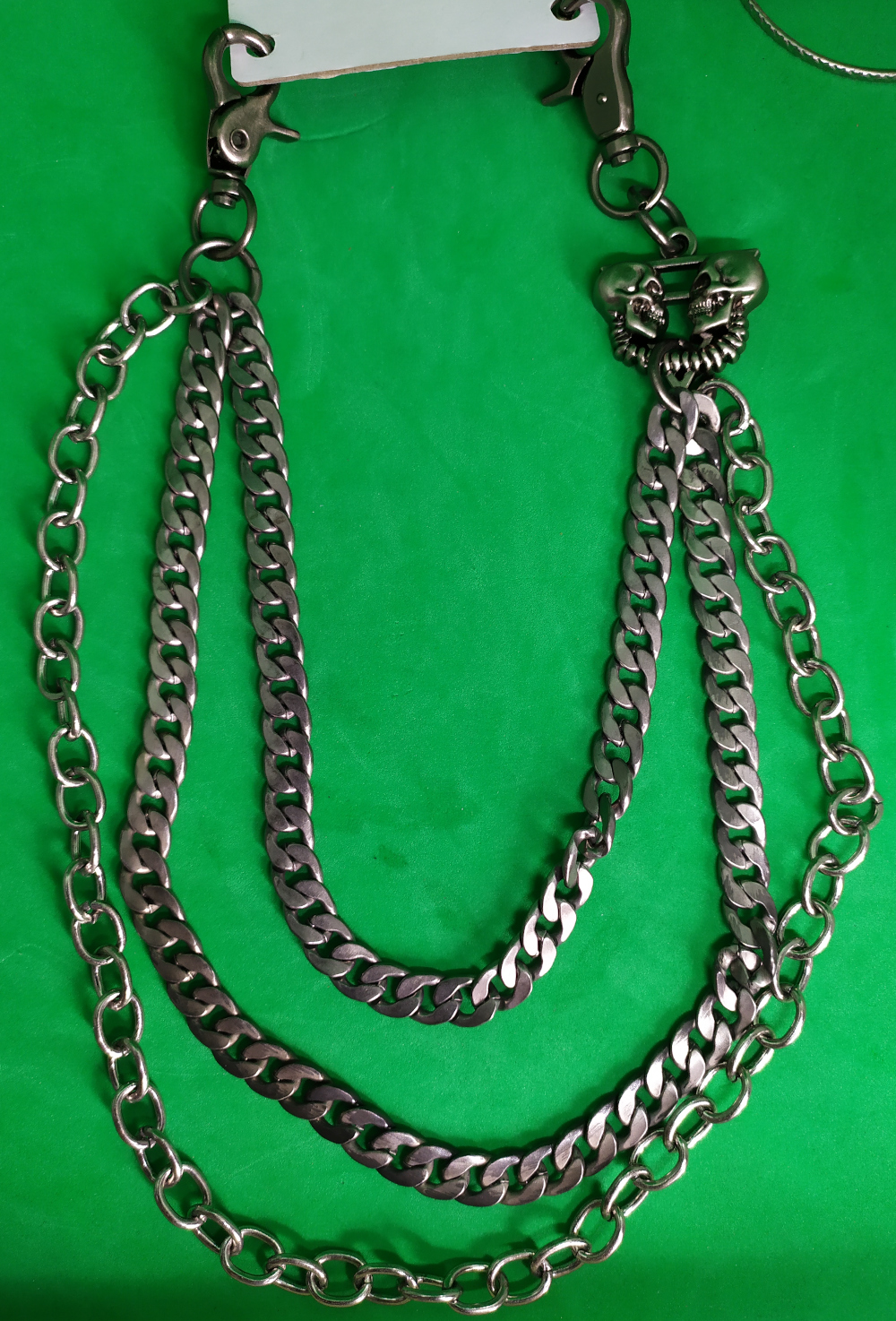 Lant de pantaloni SOLID STEEL Double skull (LPSS19) - Bestial.ro