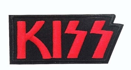 Patch KISS Logo rosu (patch decupat) (JBG) - Bestial.ro