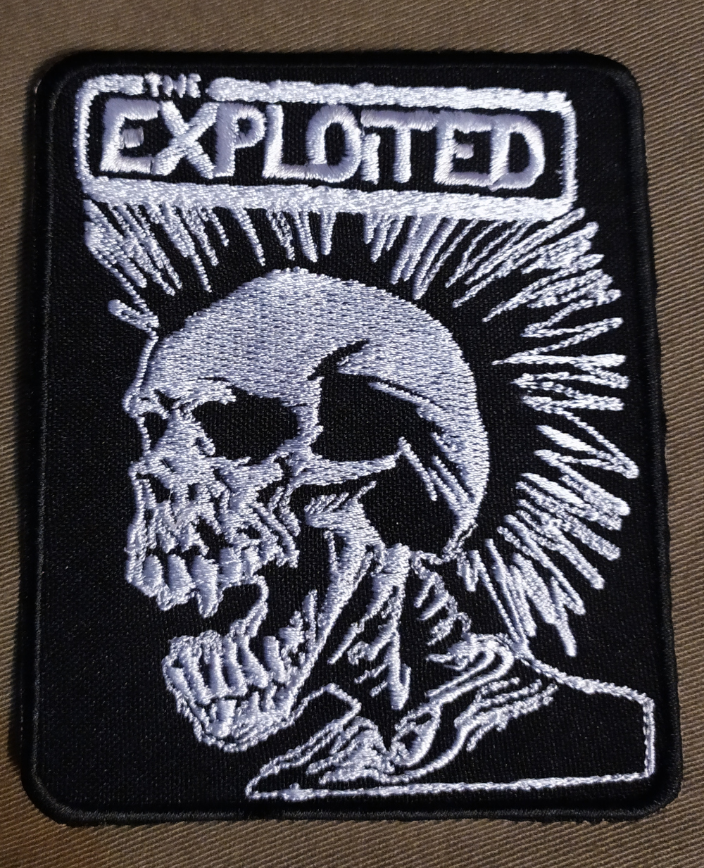 Patch THE EXPLOITED Vintage Skull (patch brodat) (P-SHK) - Bestial.ro