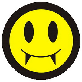 Insigna 2,5 cm GOTH Smiley (HBG) - Bestial.ro