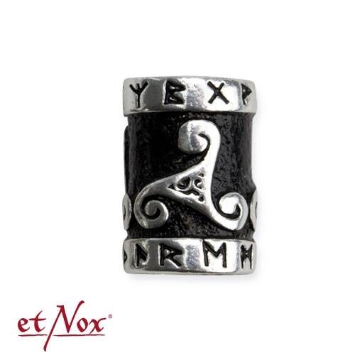 BP1004 Inel de barba sau par din bronz placat cu argint Triskell ...