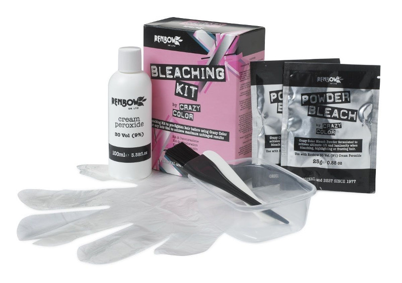 Bleaching Kit decolorare par Crazy Color (Kit pentru decolorarea ...