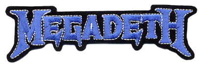 Patch MEGADETH Blue logo (patch de lipit) (EP48) - Bestial.ro