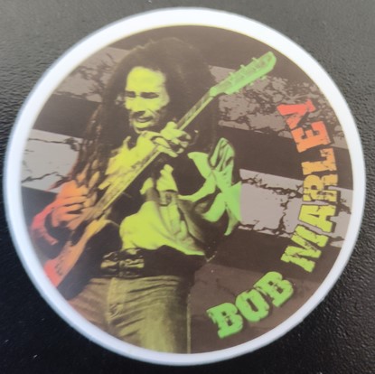 Sticker (abtibild) Bob Marley rotund (JBG) - Bestial.ro