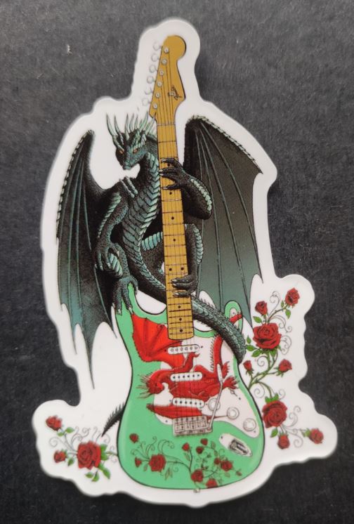 Sticker (abtibild) Chitara si Dragon (JBG) - Bestial.ro