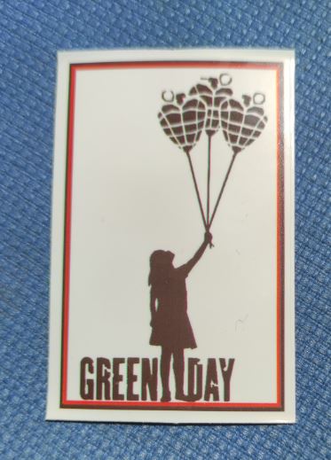 Sticker (abtibild) Green Day Girl with Baloons (JBG) - Bestial.ro