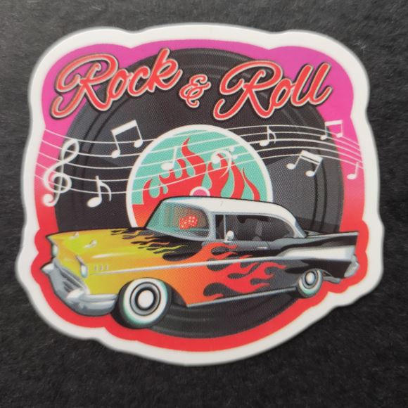 Sticker (abtibild) Rock & Roll Car (JBG) - Bestial.ro