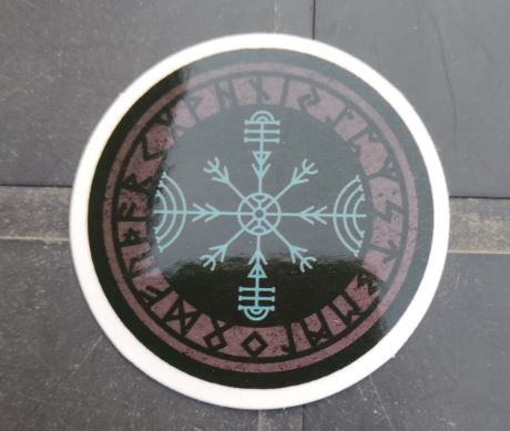 Sticker (abtibild) Viking - Runic Shield (JBG) - Bestial.ro