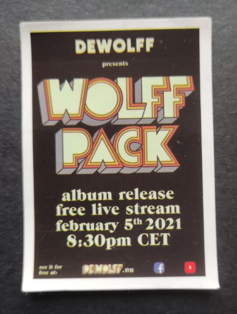 Sticker (abtibild) DEWOLFF Wolff Pack album poster (JBG) - Bestial.ro
