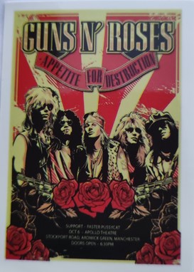 Sticker-afis GUNS N ROSES Appetite for Destruction - Bestial.ro