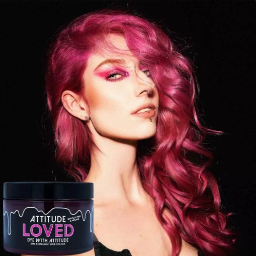 Vopsea semi-permanenta roz Attitude Loved Pink - Bestial.ro